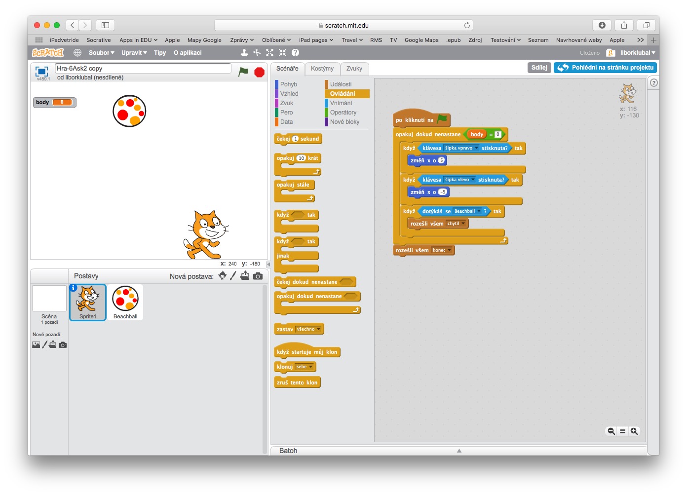 Programujeme pomocí Scratche – začátky – Moderní výuka